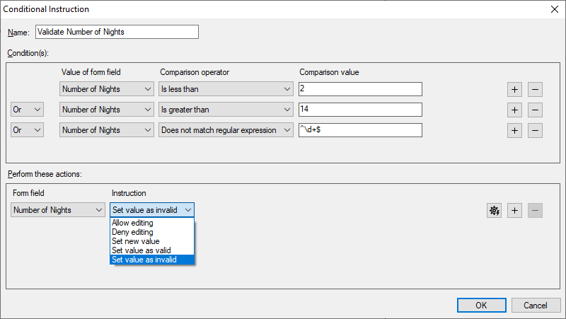 Creating Conditional Instructions For Form Fields Tx Text Control Net For Windows Forms 1309