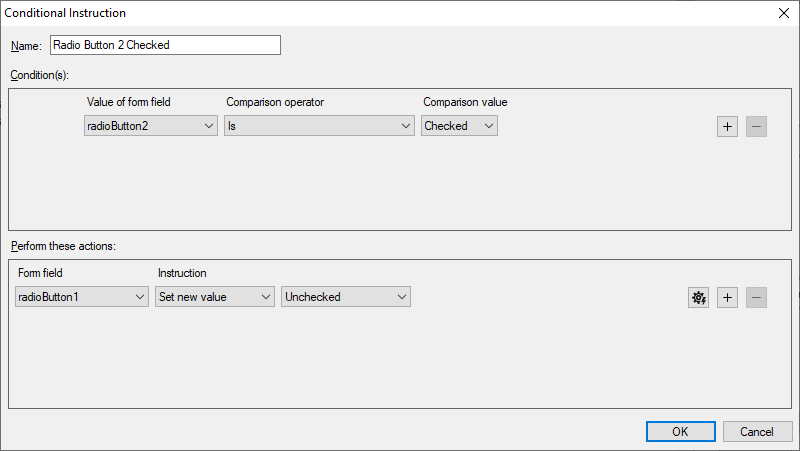 Creating Conditional Instructions For Form Fields Tx Text Control Net For Windows Forms 4682