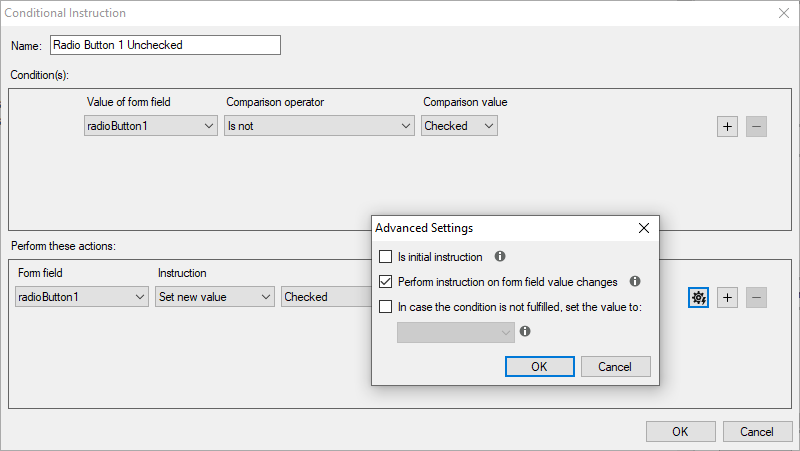 Creating Conditional Instructions for Form Fields - TX Text Control .NET for Windows Forms