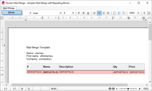 Howto: Mail Merge - TX Text Control .NET for Windows Forms