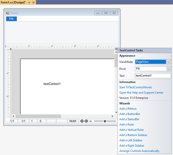 Tutorial Getting Started With Windows Forms Net Framework Tx Text